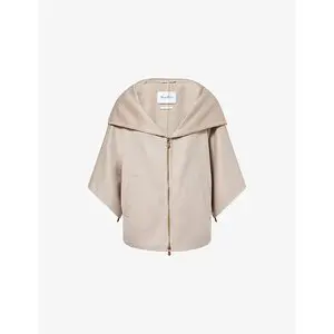 Max Mara Shawl Collar Cropped Cashmere Coat