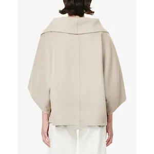 Max Mara Shawl Collar Cropped Cashmere Coat