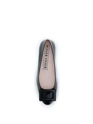 ROGER VIVIER Gommettine Leather Ballerinas With Resin Buckle