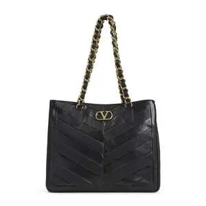 Valentino Garavani Lamb Skin Tote Bag - Black