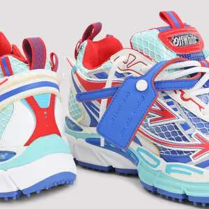 Off-White M-be Right Back" Net Sneakers - Red