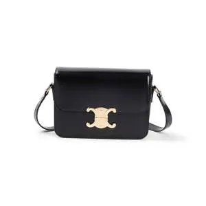 Celine Triomphe Shoulder Bag - Black