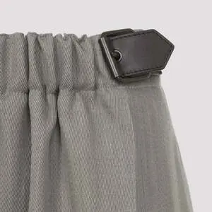 Loewe Belted Wool Blend Trousers - Multicolor