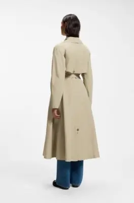 BOSS Water-repellent Trench Coat With Belt