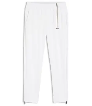 BOSS Active Track Pants In Thermoregulating Stretch Gabardine - White