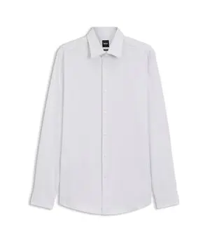 BOSS Slim-fit Shirt In Refined Italian Cotton - Khaki
