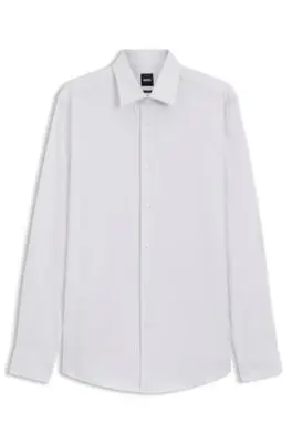 BOSS Slim-fit Shirt In Refined Italian Cotton - Khaki