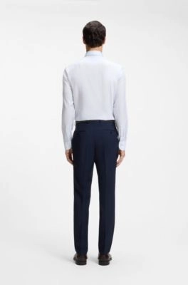 BOSS Slim-fit Shirt In Refined Italian Cotton - Light Blue