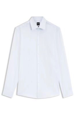 BOSS Slim-fit Shirt In Refined Italian Cotton - Light Blue