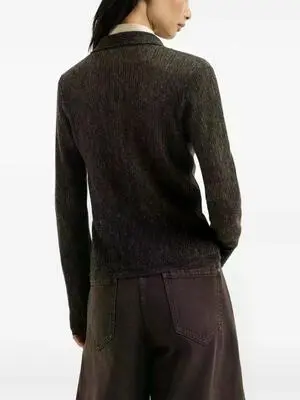 Brunello Cucinelli Sparkling Rib-knit Cardigan - Brown