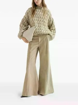 Brunello Cucinelli Dazzling Zigzag-cables Sweater In Mohair And Wool