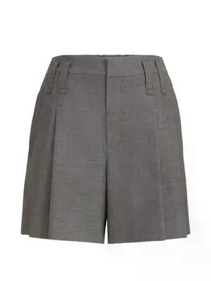 Brunello Cucinelli Wool Formal Shorts With Monili - Grey
