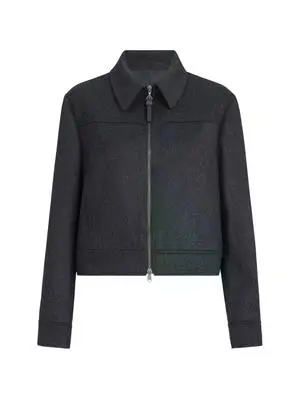 Brunello Cucinelli Wool Flannel Zip-up Jacket