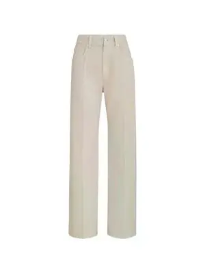 Brunello Cucinelli Dyed Denim Loose Trousers - Neutrals