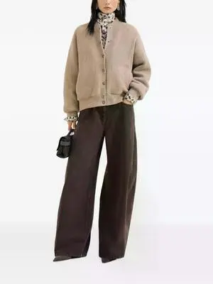 Brunello Cucinelli Cashmere English-rib Knit Bomber Jacket With Thermore® Padding - Neutrals