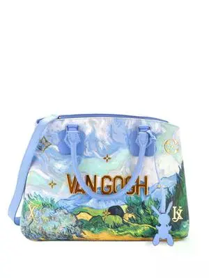 LOUIS VUITTON Montaigne Satchel Limited Edition Jeff Koons Van Gogh Print Canvas Mm - Blue