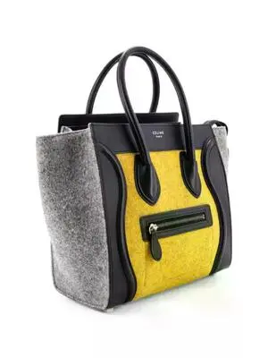 Celine Tricolor Luggage Micro Tote Bag - Black