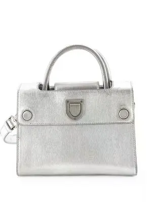 Dior Diorever Leather Mini Shoulder Bag - Silver