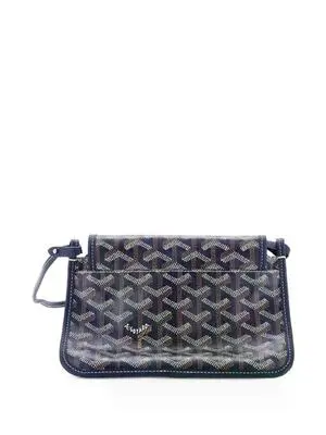 Goyard Plumet Clutch Wallet Coated Canvas Crossbody Bag - Blue
