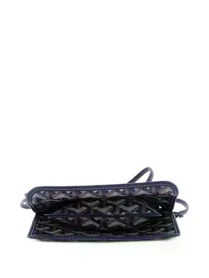 Goyard Plumet Clutch Wallet Coated Canvas Crossbody Bag - Blue