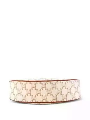 Celine Ava Triomphe Coated Canvas Hobo Bag - Brown
