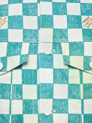 LOUIS VUITTON Damier Denim Trucker Jacket