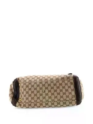 Gucci Gg Running Gg Canvas With Leather Medium Tote Bag