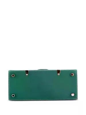 Goyard Structured Saigon Top Handle Bag Coated Canvas With Leather Mini Satchel - Green