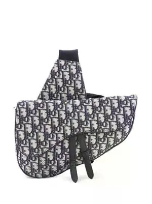 Dior Saddle Oblique Canvas Crossbody Bag - Blue