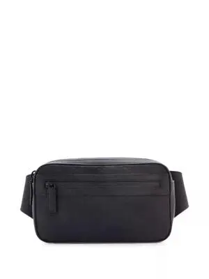 Gucci Gg Rubber Effect Leather Belt Bag - Black