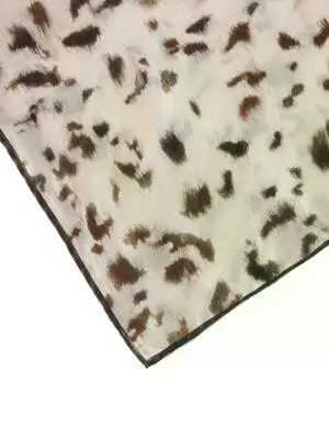 Brunello Cucinelli Lynx-print Silk Foulard