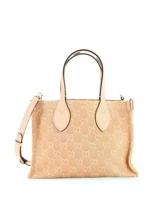 Gucci Ophidia Gg Denim Medium Shopper Tote Bag