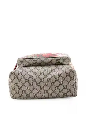 Gucci Blooms Print Gg Coated Canvas Medium Backpack - Brown