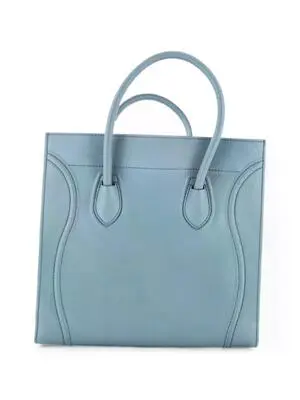 Celine Phantom Bag Grainy Leather Medium Tote Bag - Blue