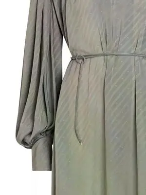 Calvin Klein Striped Pleated Midi Dress