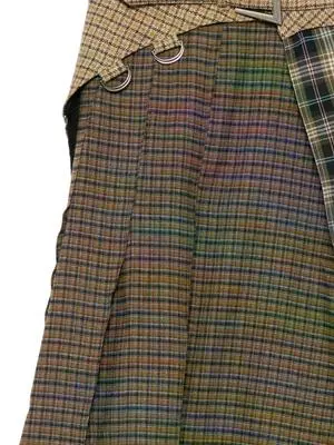 Andersson Bell Check Combo Belted Skirt