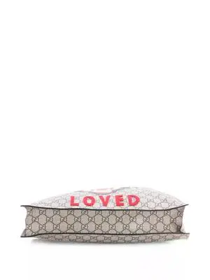 Gucci Convertible Soft Open Printed Gg Coated Canvas Tall Tote Bag - Brown