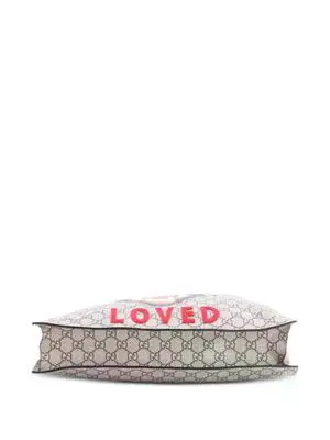 Gucci Convertible Soft Open Printed Gg Coated Canvas Tall Tote Bag - Brown