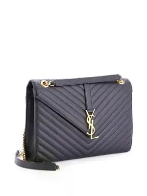 Saint Laurent Matelassé Chevron Leather Shoulder Bag