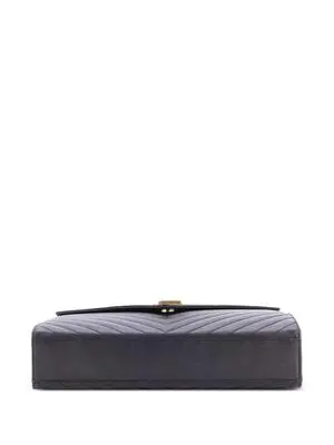 Saint Laurent Matelassé Chevron Leather Shoulder Bag - Black