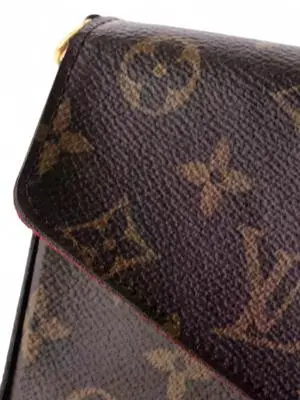 LOUIS VUITTON Felicie Pochette Monogram Canvas Crossbody Bag - Brown