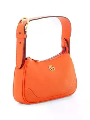 Gucci Aphrodite Leather Mini Shoulder Bag - Orange