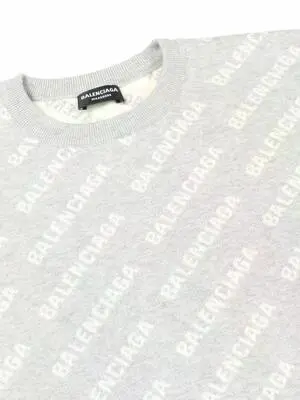Balenciaga All-over Logo Knit Sweater