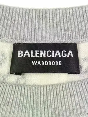 Balenciaga All-over Logo Knit Sweater