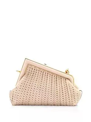 Fendi Woven Leather Small Clutch Bag