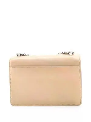 Saint Laurent Sunset Chain Wallet Leather Crossbody Bag - Neutrals