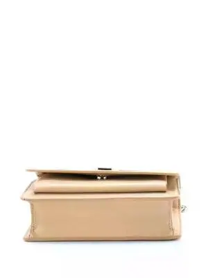 Saint Laurent Sunset Chain Wallet Leather Crossbody Bag - Neutrals