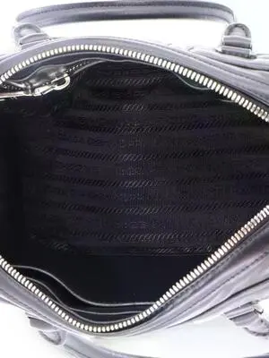 Prada Diagramme Quilted Leather Medium Handbag