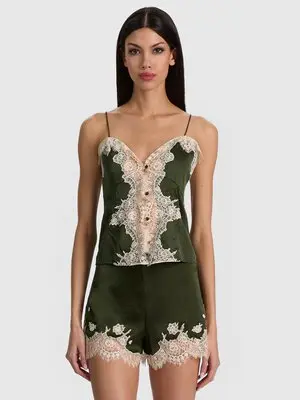 Alice + Olivia Julietta Lace Slip Top