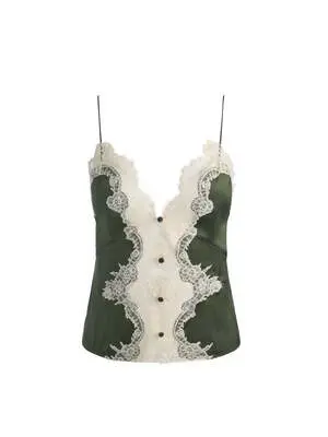 Alice + Olivia Julietta Lace Slip Top